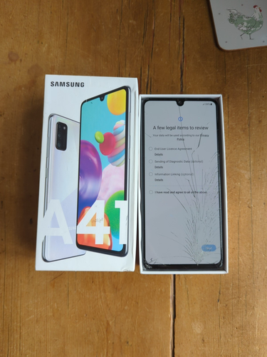 Samsung galaxy A41 mobile phone Prism Crush White 64gb | eBay