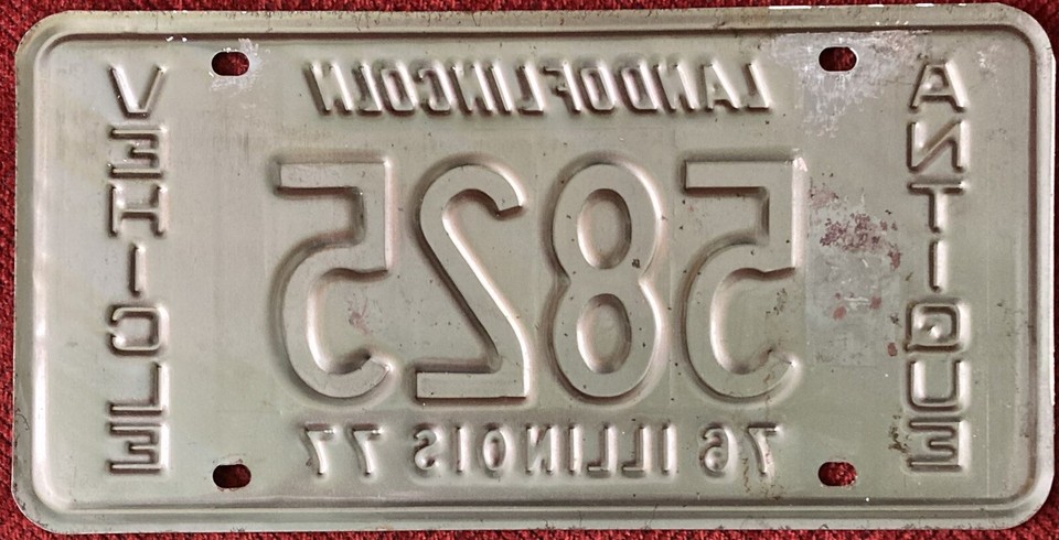 1976/77 Illinois Antique Vehicle License Plate | eBay