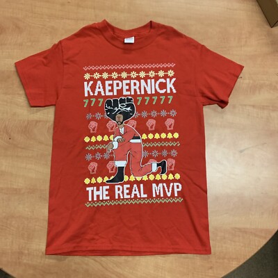 Kaepernick The Real MVP Adult Small Red Shirt Christmas ugly sweater | eBay
