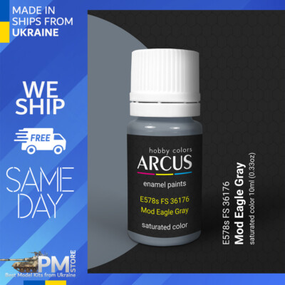 Arcus 578 Enamel paint USAF FS 36176 Mod Eagle Gray Saturated color ...