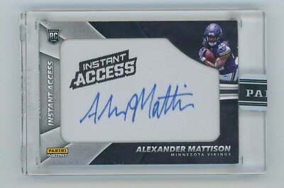 2019 Panini Instant Alexander Mattison Rookie Patch Autograph Black 1/1 ...