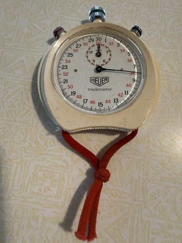 Vintage Heuer Trackmaster Switzerland Dual Pusher Stopwatch-Works!! | eBay