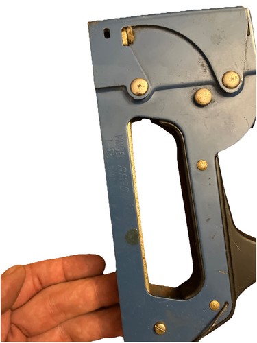 Vintage BLUE Arrow T55 Staple Gun Easy Hand Grip Control All Steel T50 ...