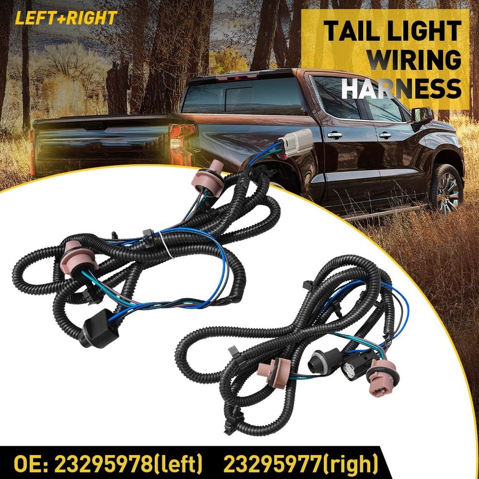 For Chevy Silverado GMC Sierra Left & Right Side Tail Light Lamp Wiring ...