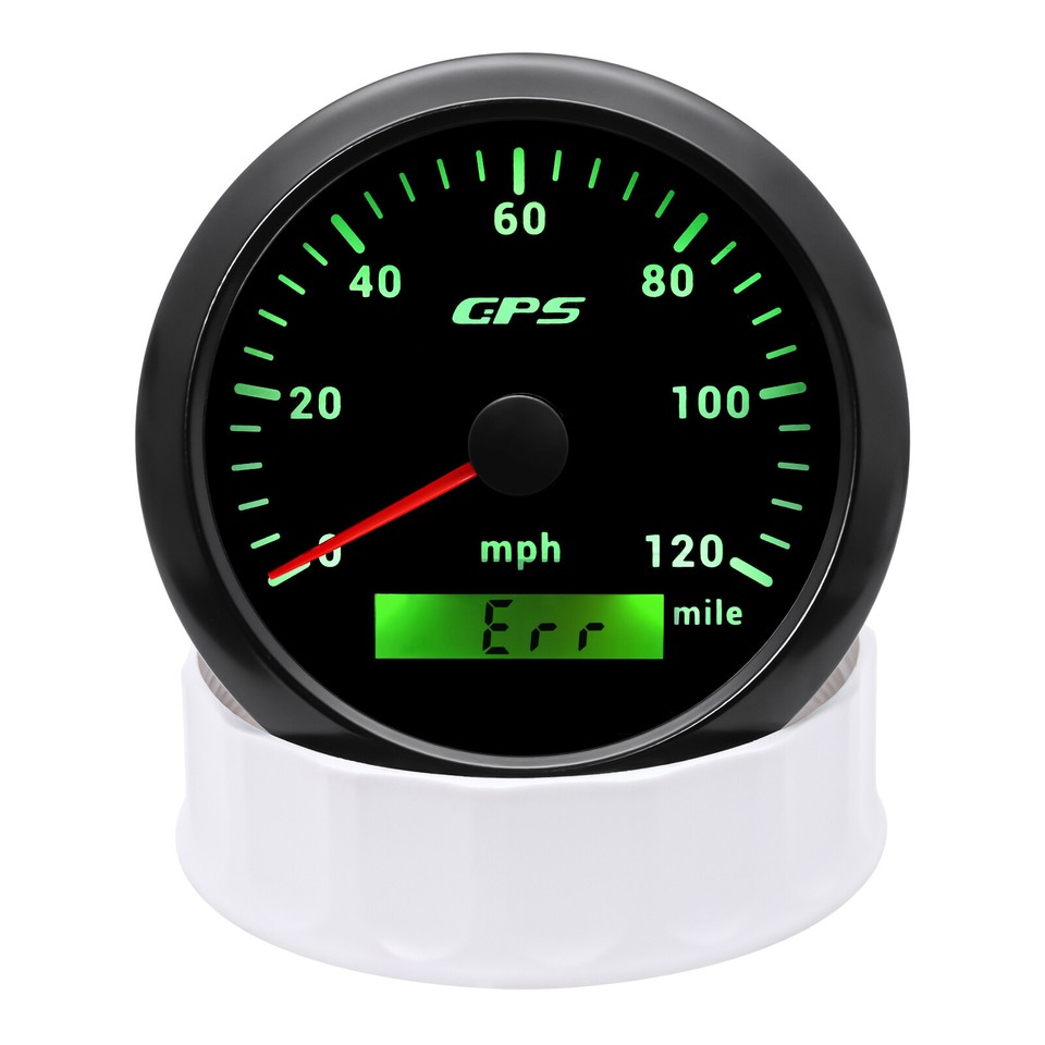 85mm Boat GPS Speedometer 0-120MPH Odometer 7 Colors LED For Car Boat ...