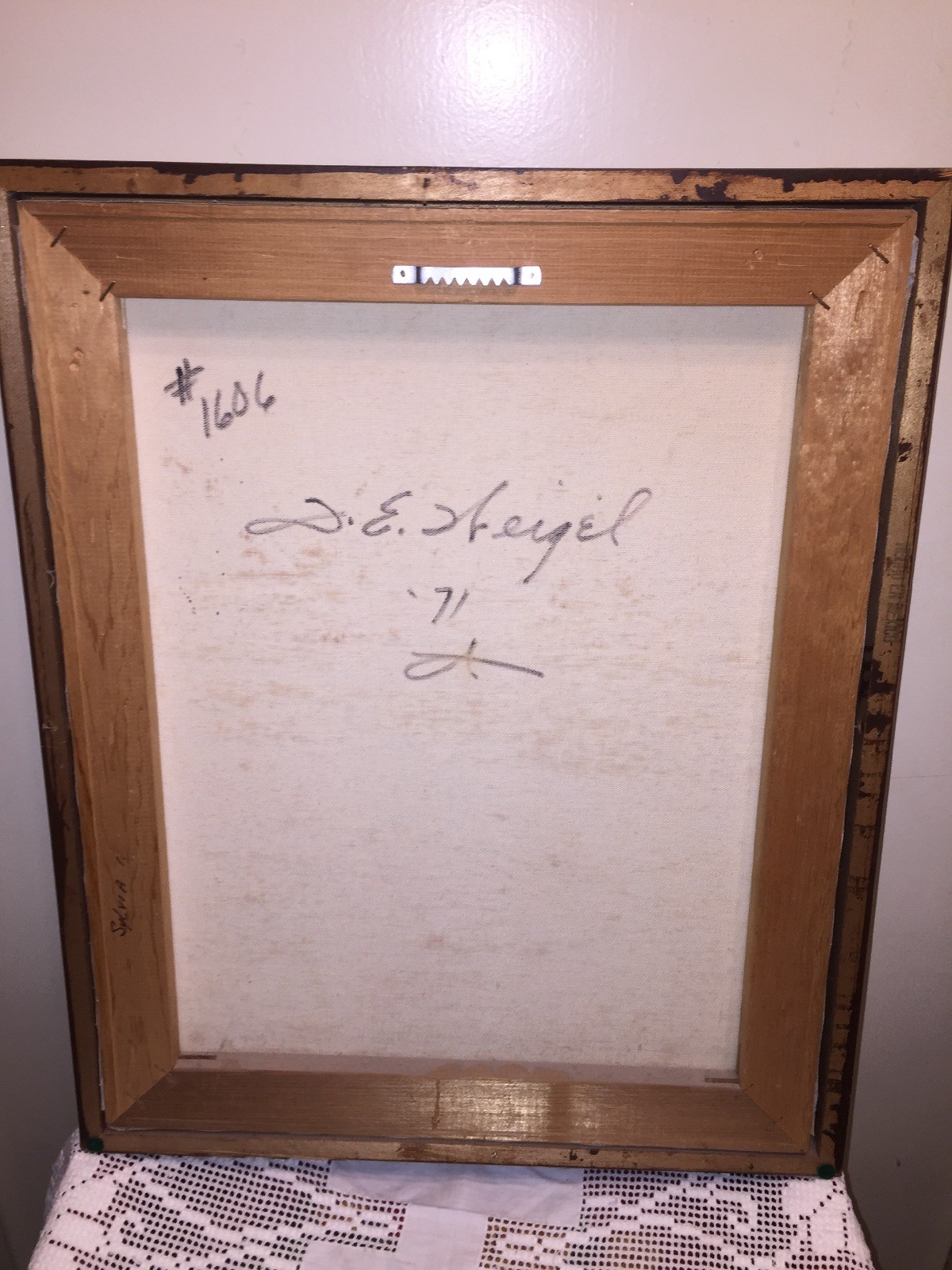 D.E. WEIGEL~IMPRESSIONIST ARTIST~1971 OIL PAINTING~SHORELINE SCENE W ...