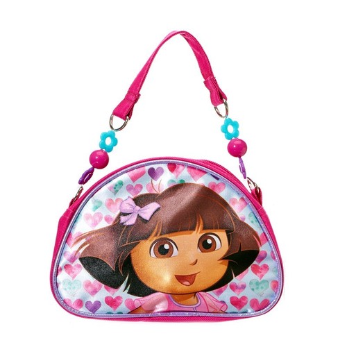 Nickelodeon Dora the Explorer Handbag Sparkly Glitter Bow Beaded Strap ...