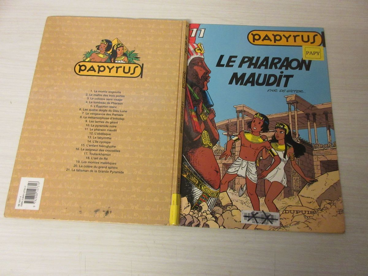 BD PAPYRUS 11 - Le PHARAON MAUDIT - De GIETER - 1988 - Editions Dupuis ...
