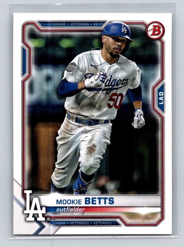 Mookie Betts 2021 Bowman #61 Los Angeles Dodgers | eBay