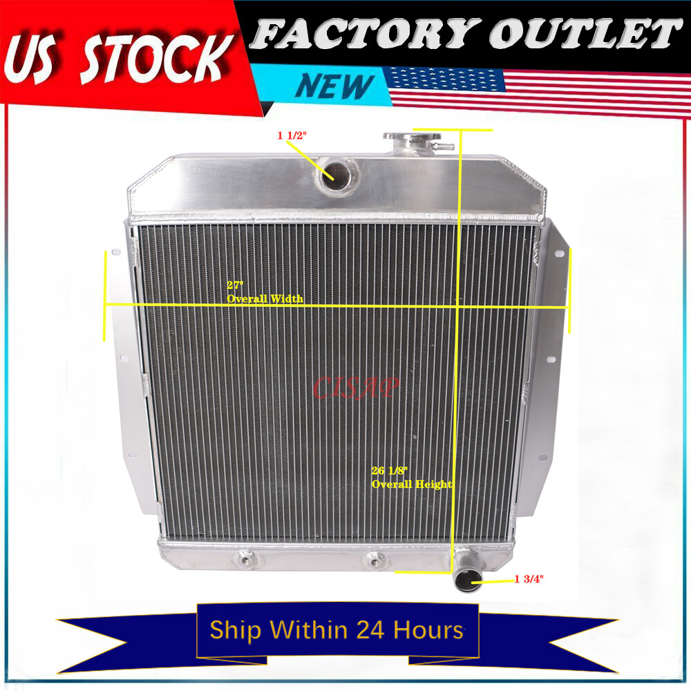 All Aluminum Radiator For 1955-1959 Chevrolet GMC C/K 100 150 Trucks ...