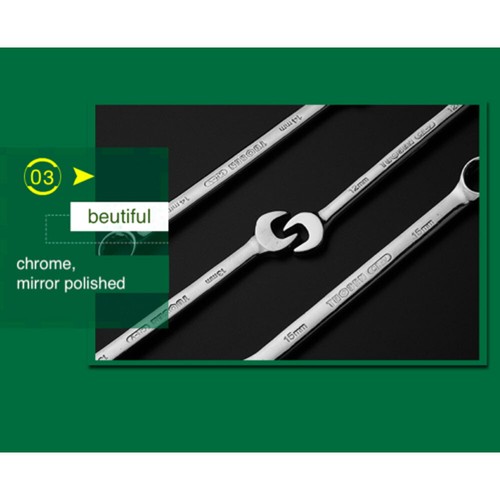 6-32mm Spanner Open Box Combination Metric Open Ring W/ Roll Pouch 14 ...