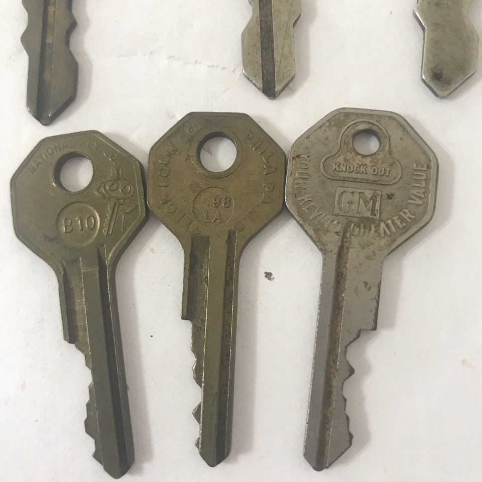 Antique Car Keys Lot 9 Keys Ford Chrysler GM Model A Model T Brass | eBay