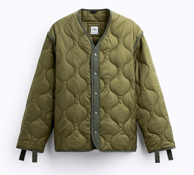 ZARA CLASSIC COMBINATION QUILTED JACKET SIZE Large/X-Large ZARA CLASSIC COMBINATION QUILTED JACKET SIZE Large/X-Large