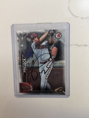 2016 Bowman - A.J. Pollock In Person Autograph #4 Arizona Diamondbacks ...