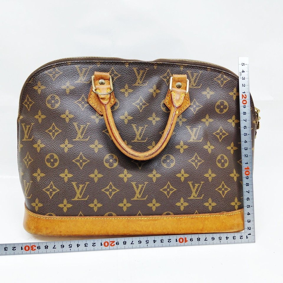 NO TARIFF Louis Vuitton LV Hand Bag Alma Brown Monogram 4747012 | eBay