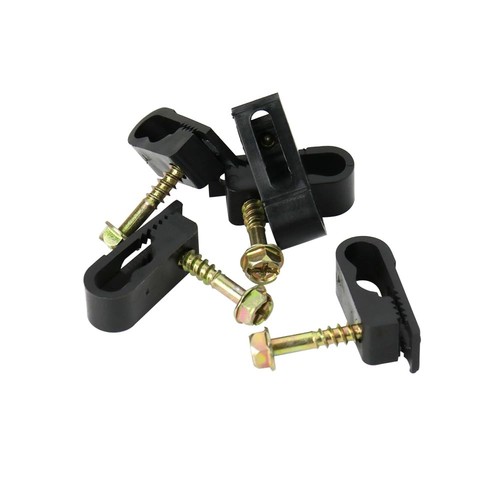 Dual Cable Flexible Screw Clips (Pack of 100 / Black) | eBay