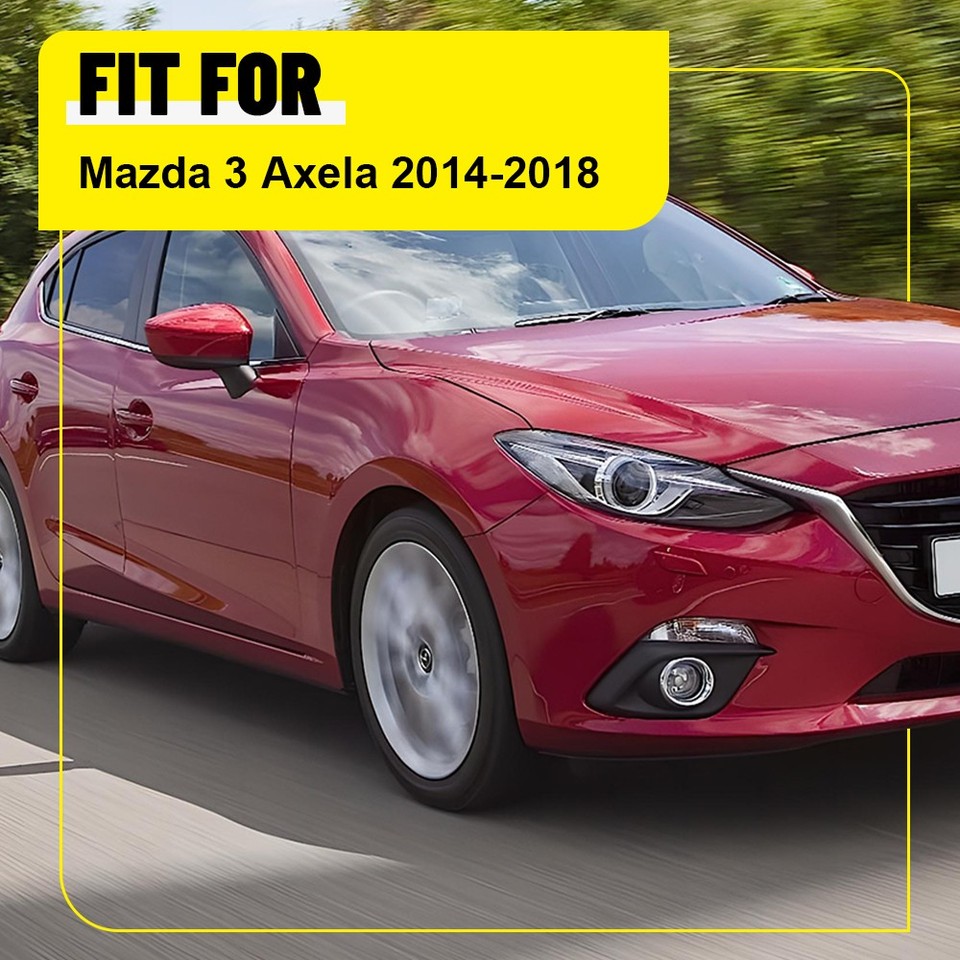 Fit For Mazda 3 Axela 2014-2018 Door Side Trim Cover Kit Gloss Black ...