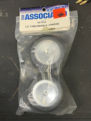 RC Associated RC18T Rubber Tires On Chrome Plastic Wheels (2) 21062 | eBay