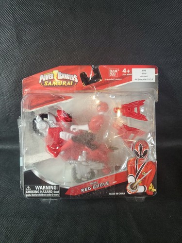 Bandai Power Rangers RED Samurai Ranger Mini Cycle Action Figure ...