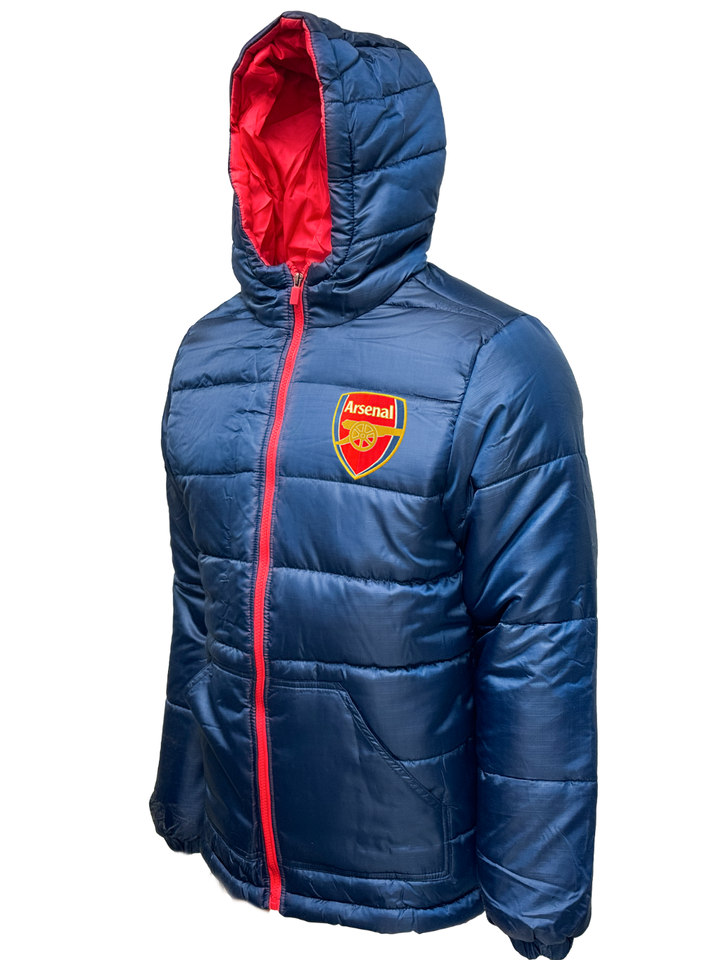 Official Rhinox Arsenal FC Football Puffer Jacket - Sizes: YS, YM, YL ...