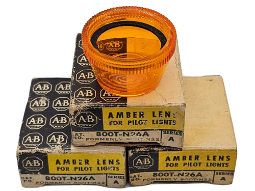 Allen Bradley 800T-N26A /A Amber Lens Pilot Lights 800TN22 800TN26A Lot ...