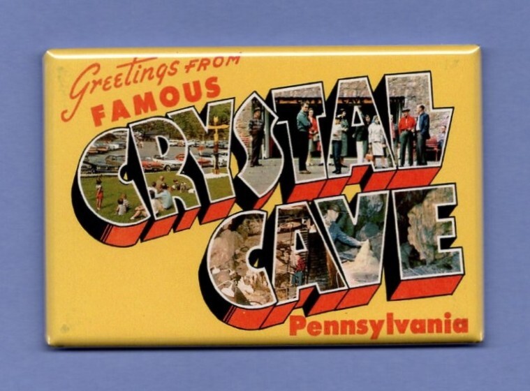 CRYSTAL CAVE PENNSYLVANIA *2X3 FRIDGE MAGNET* LARGE LETTER POSTCARD ...