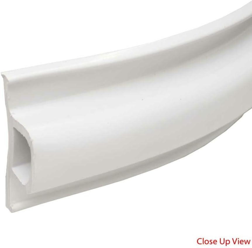 Taco V11-0948 Flexible Vinyl 3-3/8’’ X 25' White Rub Rail Molding Dock ...