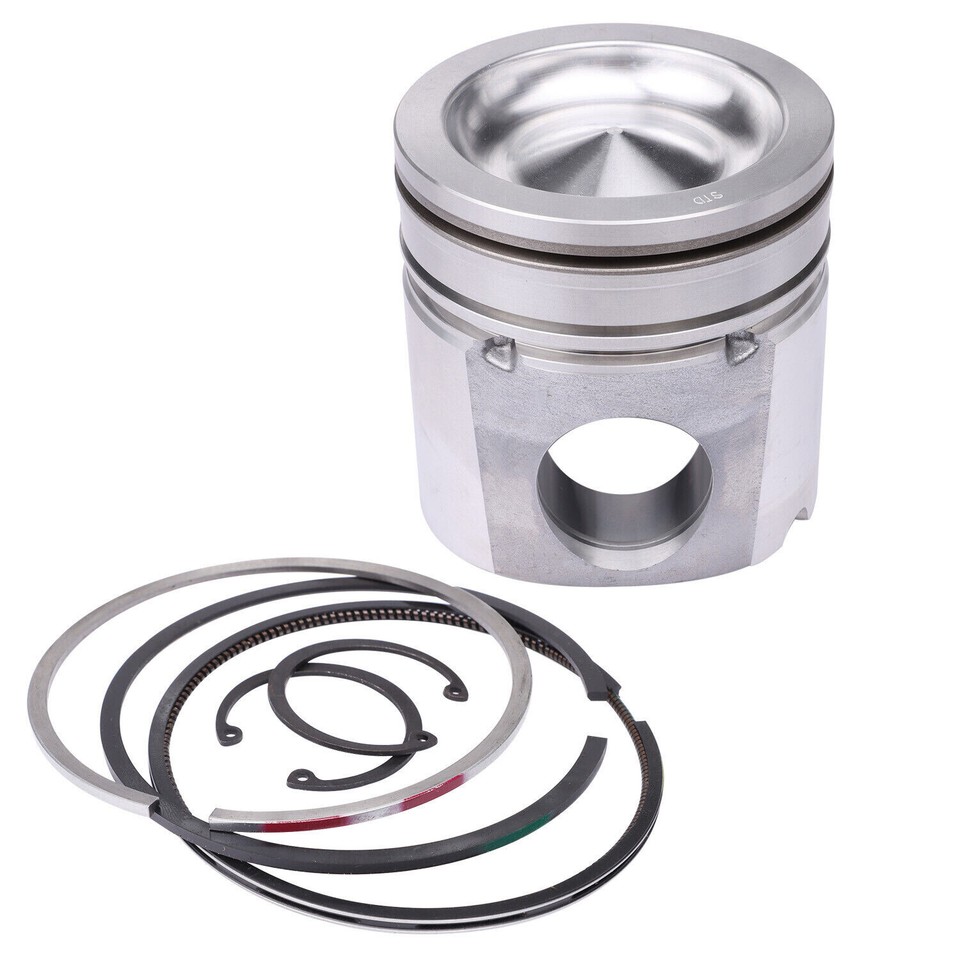 Rail Piston Kit Set with Rings Pins Clips for 2004- 2007 Cummins 5.9L ...