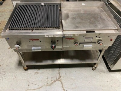 Grill Charbroiler/48" / 24" & 24" Griddle Combo/ Vulcan Combo w/ Stand ...