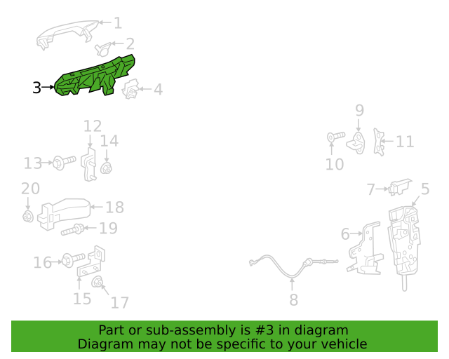 Mercedes Benz Genuine GLA 35 45 AMG GLA250 2021-2023 Left Handle Base ...
