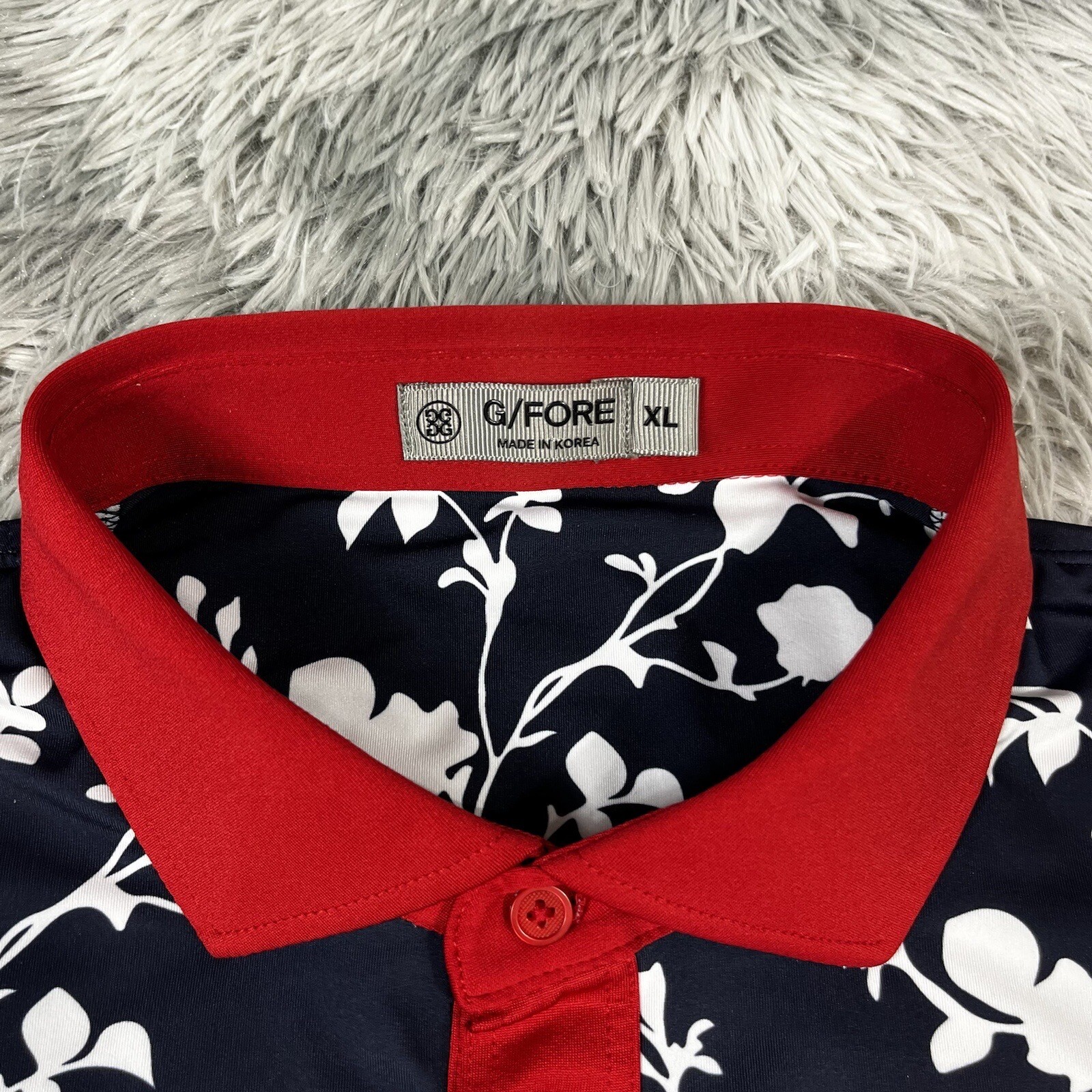 G/FORE Men’s Skull & Rosebud Floral Navy Stretch SS J… - Gem