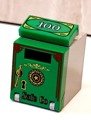 New LEGO Old West Safe Western Bank Dial Lever Key Slot Dollar Bill ...