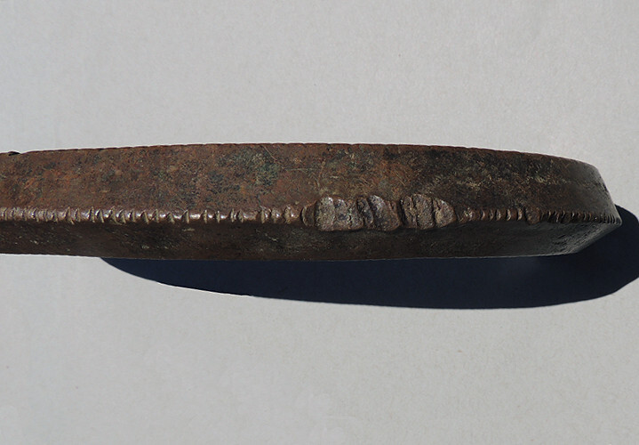 an old antique decorated copper african queen manilla currency nigeria ...