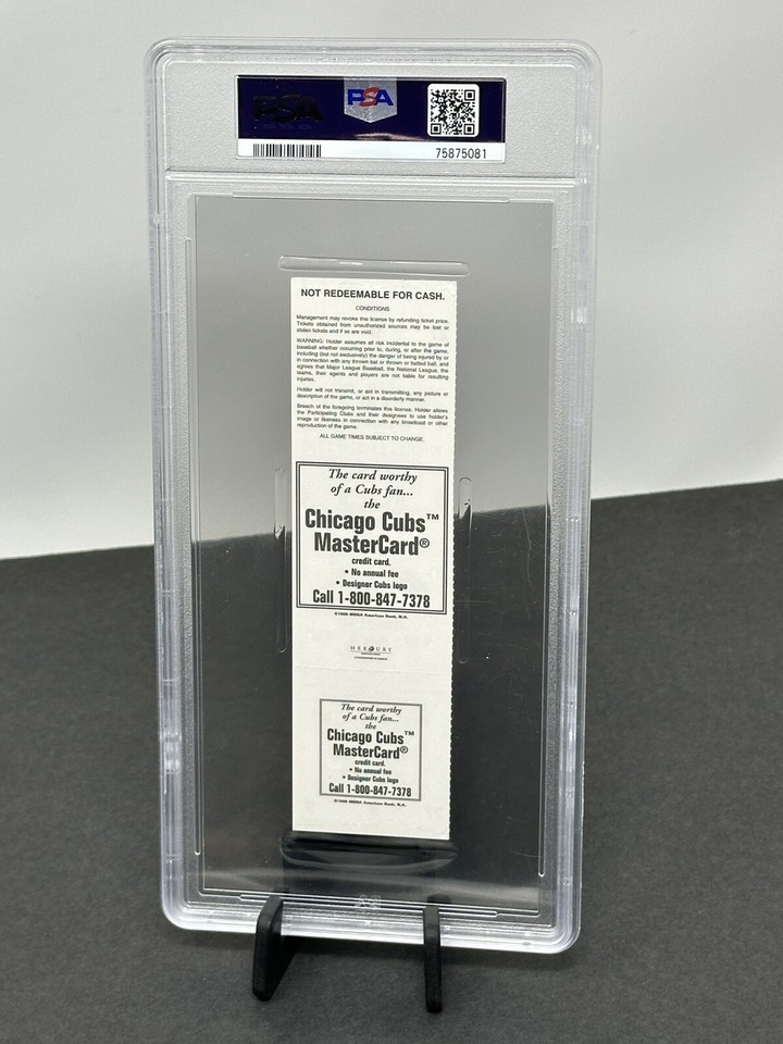 Kerry Wood 1998 20K Game Full Ticket Rare Historic Record Strikeouts ...