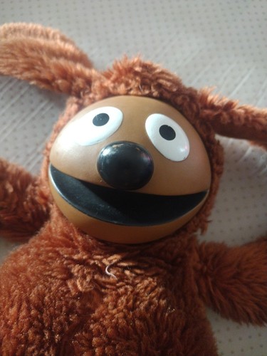 RARE Vintage Jim Henson's Rowlf the Dog Muppets Plush w/ Vinyl Face 12 ...