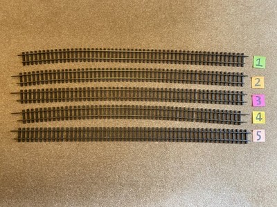 LGB 10003 10005 flex track G Scale Garden Railway 5 pieces 1425-1501mm ...