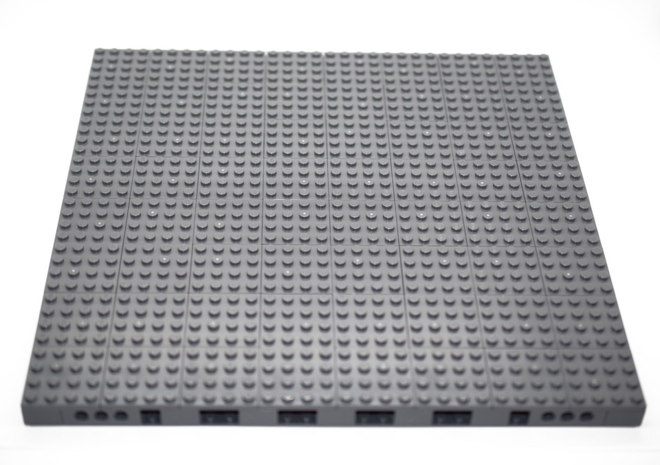 New LEGO 32x32 MILS Plate (Dark Stone Grey) baseplate Modular Building ...