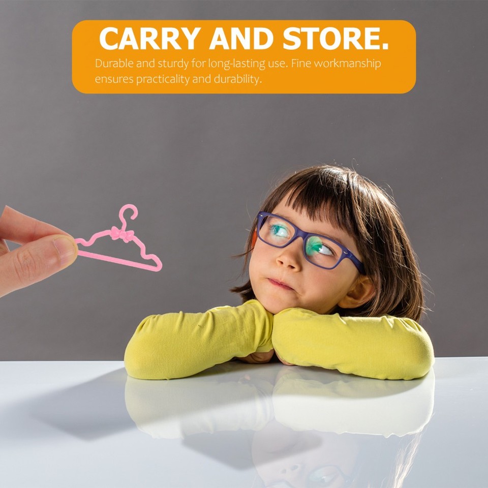 100 Pcs Mini Hanger Hooks Miniature Clothes Ornament Child Hangers ...