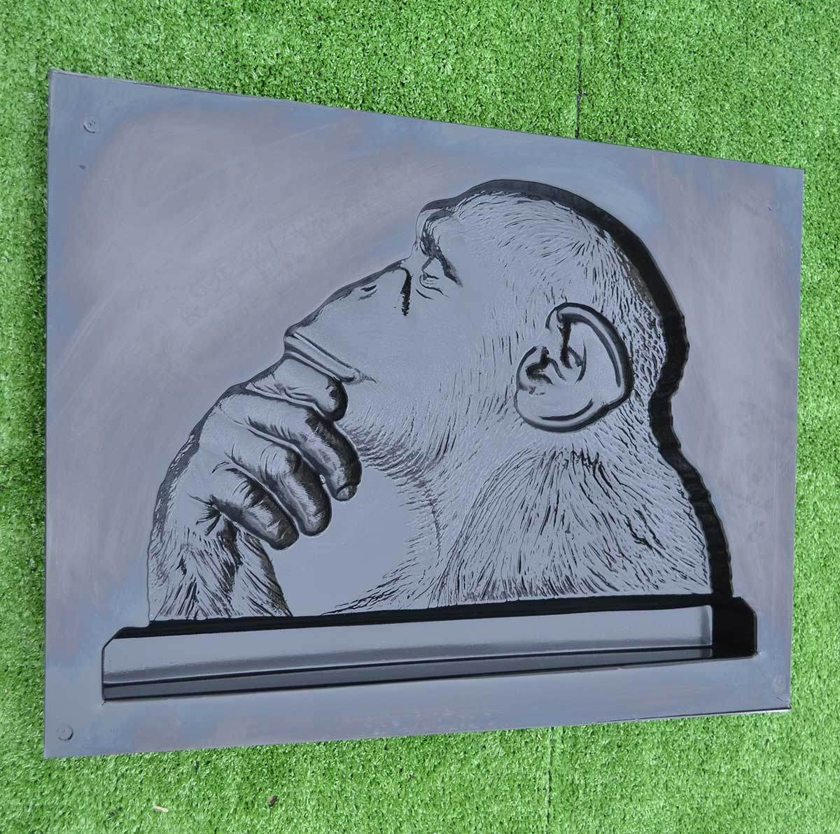 Mold monkey plaster concrete decor wall sculpture Mold ABC plastic D06 ...