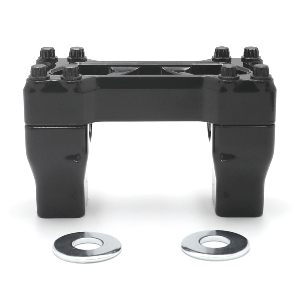 Black 2" Riser 1.25" Handlebar Top Clamp For Harley Softail Breakout ...