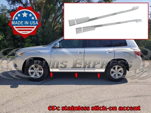 fit:08-2011 Toyota Highlander Body Side Molding Rocker Panel Trim Lower ...