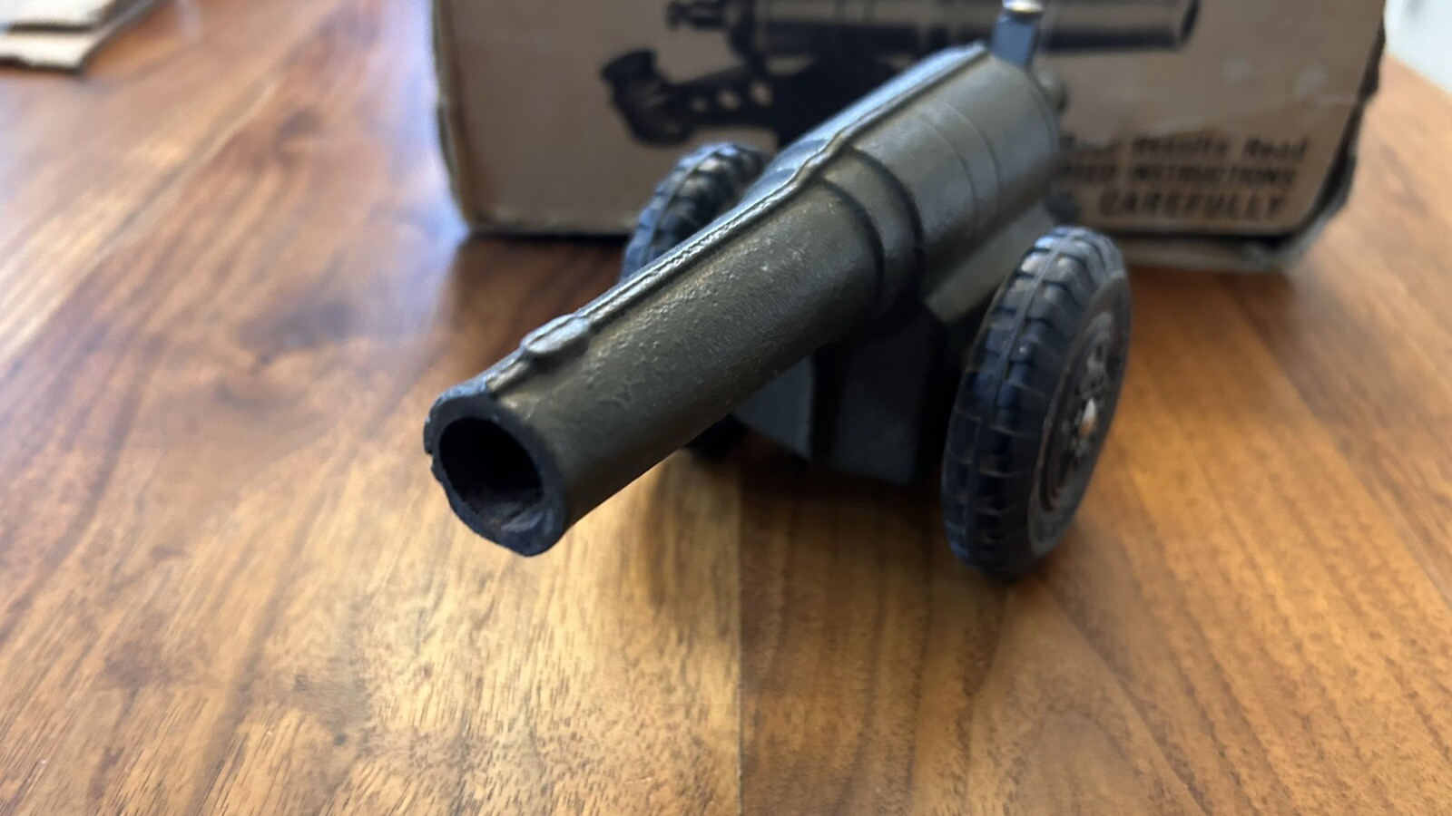 Vintage BIG BANG CANNON Cast Iron carbide 60mm Conestoga Company Toy 9 ...