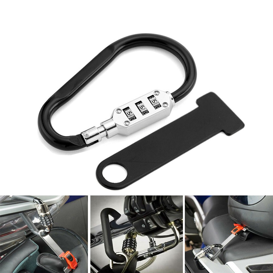 Motorcycle Accessories Anti Theft Helmet Security Lock Padlock Fastener ...