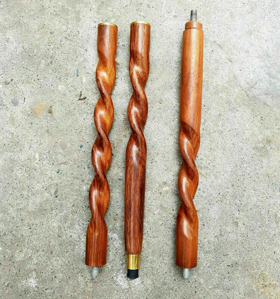 Brass Walking Sticks Base Wooden Vintage Style BUBBA Handle Cane Unisex ...