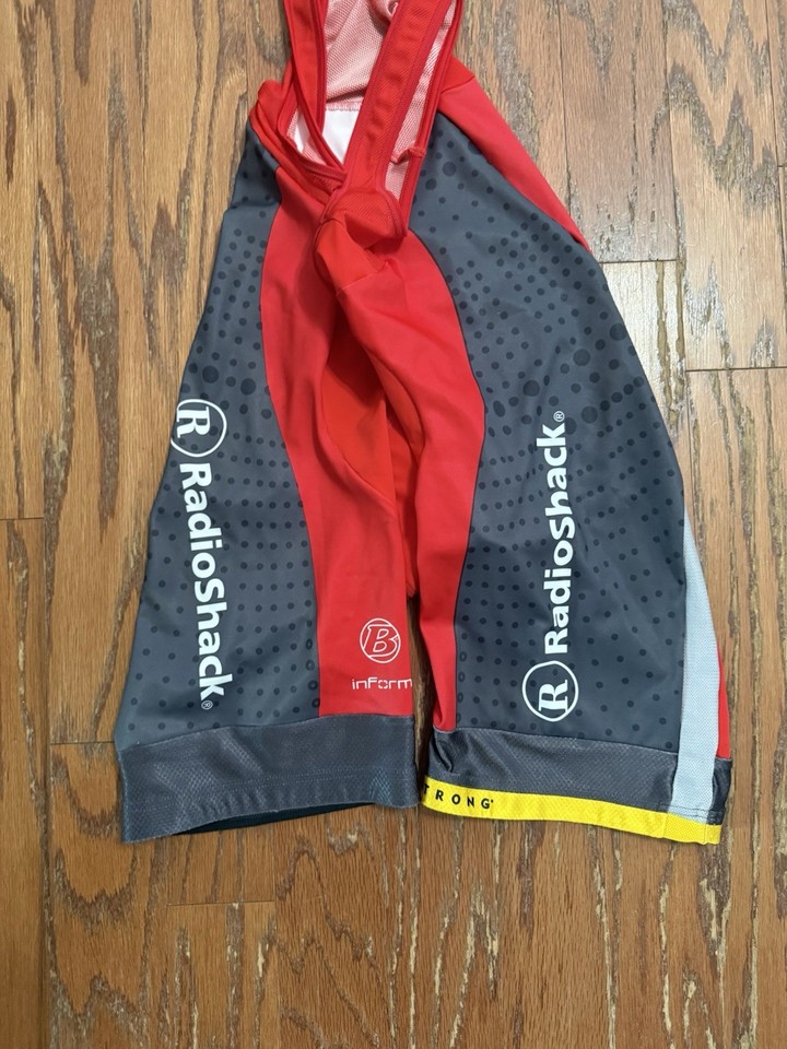 Nike Cycling Bib Shorts Mens XXL Team Radio Shack Live Strong Nissan ...