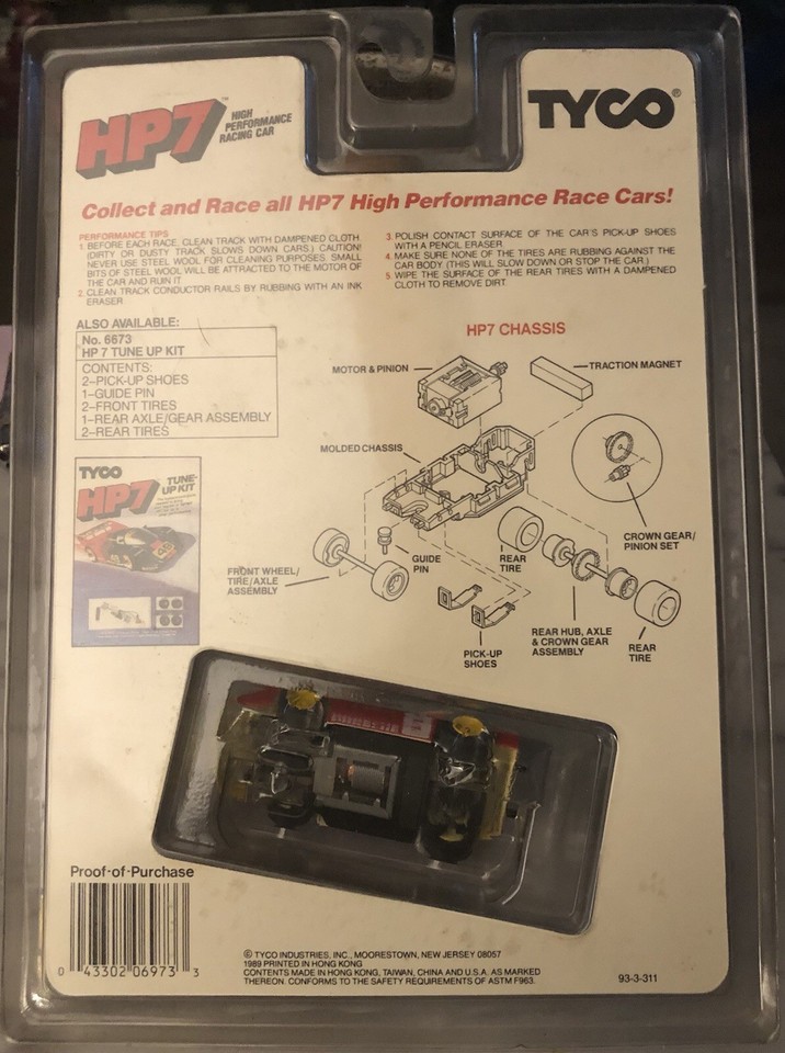 Tyco HP7 Slot Car. #10 Porsche, Red & Yellow. New In Blister Pack. | eBay