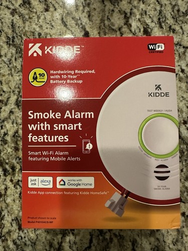 Kidde Smoke Alarm Wi-Fi with Smart Model P4010ACS-WF Backup Battery New ...