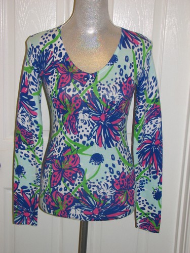 New Lilly Pulitzer ANNETTE Sweater Resort White In the GARDEN Exra ...