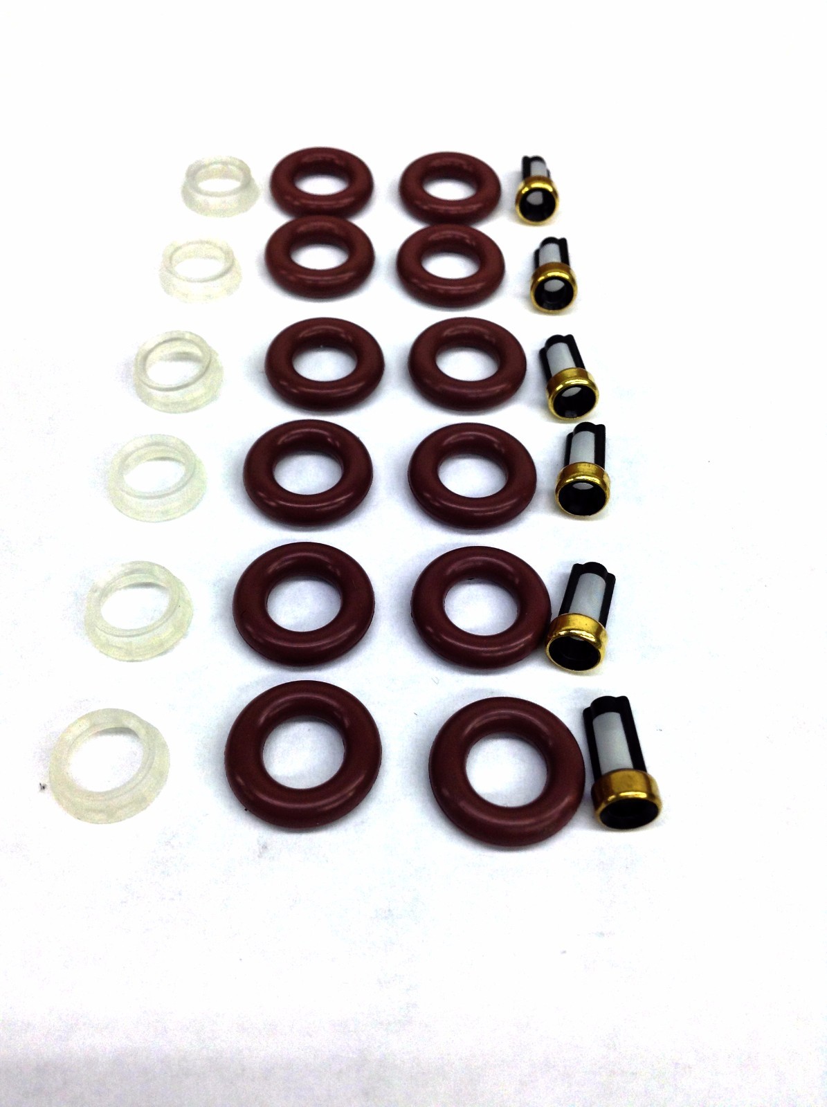 FUEL INJECTOR REPAIR KIT O-RINGS, PINTLE CAPS FILTERS FITS 02-04 VOLVO ...