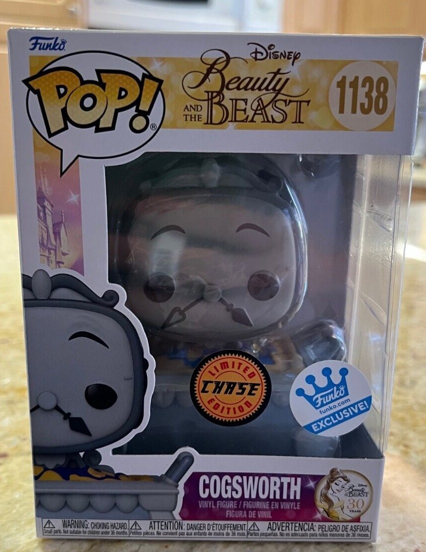 Funko POP! COGSWORTH Chase Edition #1138 - Disney Beauty and The Beast ...